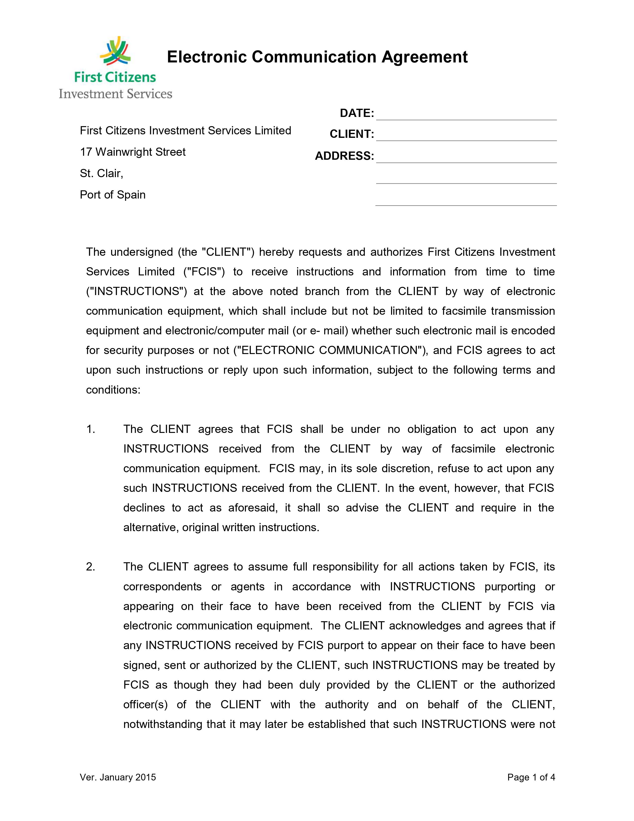 Electronic Communication Agreement · Starter Portal
