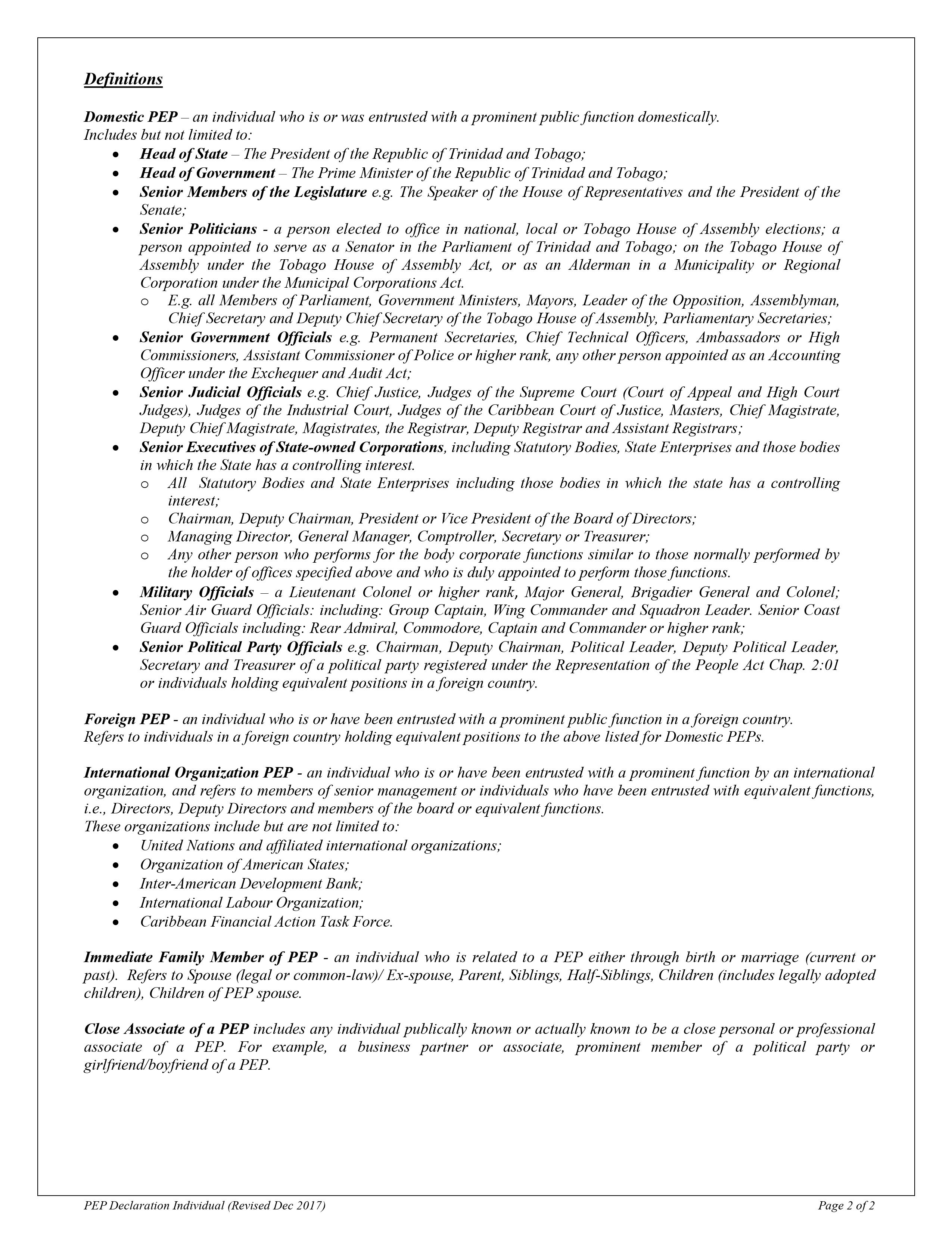 PEP Declaration · Starter Portal